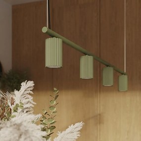 Zelené hliníkové závěsné svítidlo Gleam – Sollux