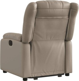Elektrické zvedací polohovací křeslo cappuccino umělá kůže 3205284