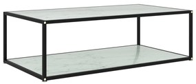 Konferenční stolek bílý 120 x 60 x 35 cm tvrzené sklo