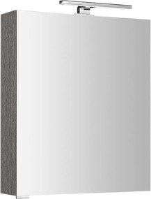 Sapho Mirró - Zrcadlová skříňka s LED osvětlením 60x70x16 cm, P/L, dub stříbrný MC060-0011