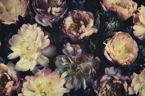 Vícedílný obraz Kytice Barevných Květin Ve Vintage Stylu Nedostatek Nedostatek Plátno Canvas 120x80