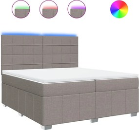 Box spring postel s matrací taupe 200x200 cm textil 3294079