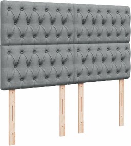 Box spring postel s matrací světle šedá 140 x 190 cm textil 3292790