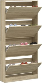 Botník se 4 výklopnými zásuvkami dub sonoma 80 x 21 x 163,5 cm 3214366