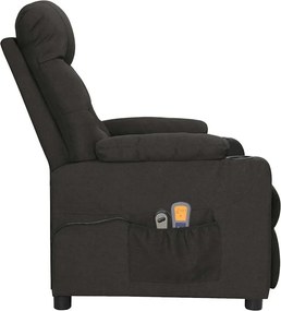 Elektrické masážní křeslo černé textil 3098829