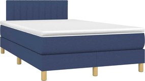 Box spring postel s matrací a LED modrá 120 x 200 cm textil 3133867