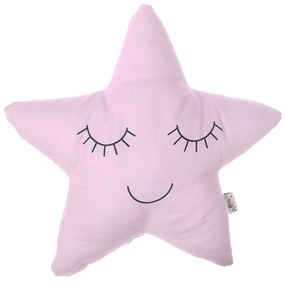 Světle růžový dětský polštářek s příměsí bavlny Mike & Co. NEW YORK Pillow Toy Star, 35 x 35 cm