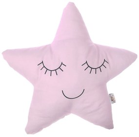 Světle růžový dětský polštářek s příměsí bavlny Apolena Pillow Toy Star, 35 x 35 cm