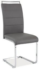 Jídelní židle Harold (šedá + chromová). 1050218