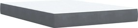 Box spring postel s matrací tmavě šedá 160x200 cm samet 3287795