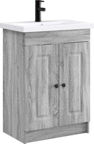 Sada koupelnového nábytku Šedý Sonoma 56 x 37,5 x 81 cm 3404170
