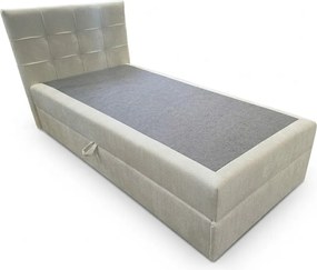 Čalouněná postel boxspring DIRELIS VIBE 90x200 cm krémová Matrace: Matrace Bonell pružinová