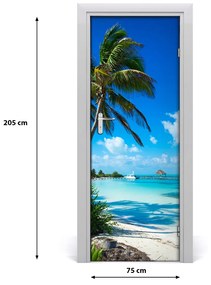 Fototapeta na dveře tropická pláž 75x205 cm