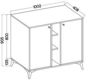 Falco Komoda Tomila 822/1 eukalyptus