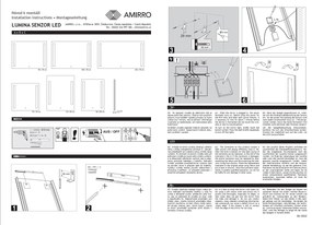 Amirro LUMINA na zeď chodbu do pokoje ložnice koupelny předsíně SENSOR LED - 100 x 70 cm se dvěma  LED podsvícenými pruhy a  s dotykovým senzorem 901-541