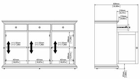 Komoda Provence IV, bílá