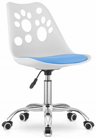 Bílo-modrá kancelářská židle PRINT
