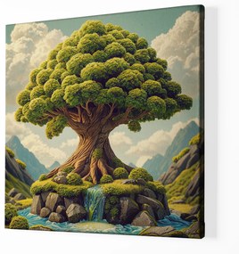 Obraz na plátně - Strom života Wild Brocco FeelHappy.cz Velikost obrazu: 100 x 100 cm