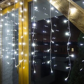 Hobby Line LED světelný závěs do okna, 200 × 200 cm, ledově bílá, 200 diod, čirý kabel, IP20 do interiéru