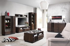 Casarredo - Komfort nábytek Vitrína PORTI P-10 levá, masiv dub čokoládový