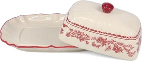 Vínová/slonovinová porcelánová máslenka Cyril – S|P Collection