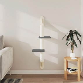 Nástěnné škrabadlo pro kočky se sloupkem tmavě šedé 108 cm 172412