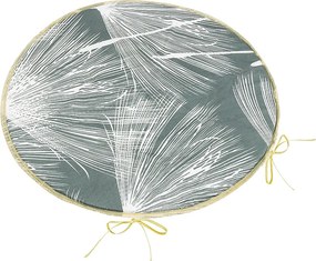 Bellatex Sedák Adéla kulatý hladký Šedá,Bílá 40 cm, (průměr)