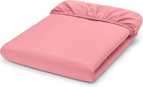 Tchibo - Žerzejové napínací prostěradlo, na dvoulůžko. růžové