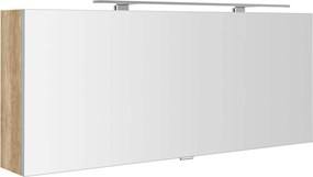 Sapho Cloe - Zrcadlová skříňka s LED osvětlením 120x50x18 cm, dub alabama CE120-0022