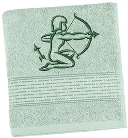 Bellatex Froté ručník proužek s výšivkou znamení zvěrokruhu 50x100 cm mintová