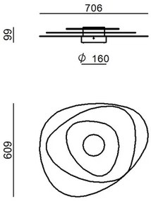 Linea Light CA095DWHMDI Joint_S, bílé stropní svítidlo, 30W LED 2700K, délka 60,6cm