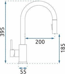 Rea Leo, 1-komorový ocelový dřez 400x450x185 mm, zlatá matná, ZLE-06001