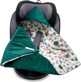 Zateplená zavinovačka do autosedačky New Baby green