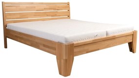 Manželská buková postel Lavana  , Odstíny moření Ahorn: Latte, Buk přírodní, 160x200 cm