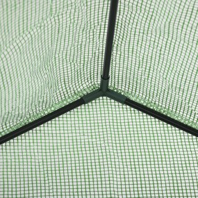 Outsunny polytunelový skleník Walk-in zahradní přístřešek se 6 policemi, skleník pro rostliny, s rolovacím vchodem, zelený| Aosom