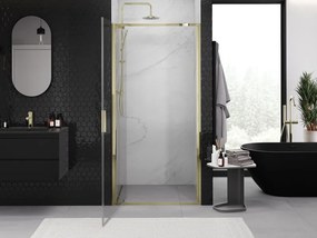 Mexen Exo, výklopné sprchové dveře 95 cm, čiré sklo, zlatá, 8181-095-000-50-00