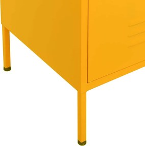 Úložná skříň hořčicově žlutá 80 x 35 x 101,5 cm ocel 336155