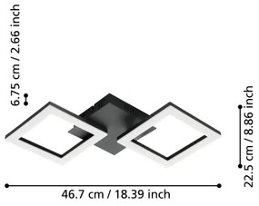 Eglo 31773 - LED Stmívatelné stropní svítidlo PARANDAY-Z LED/15,5W/230V