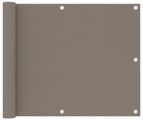 Balkónová zástěna taupe 75 x 300 cm oxfordská látka 134984