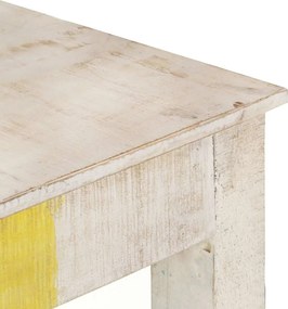 Konzolový stolek bílý 115 x 35 x 77 cm hrubé mangovníkové dřevo 323556