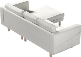 Potah na pohovku IKEA Norsborg 3-místná se šezlongem barva šedá látka lesklé, pletený vzor, sametová