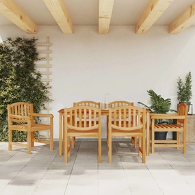 vidaXL 7dílný zahradní jídelní set masivní teakové dřevo [3157932]