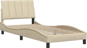 Rám postele bez matrací Hanko krémově 90x200 cm textil 3310368