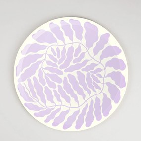 Wrap Ilustrovaný tác dřevěný Art Trays by Linnéa Andersson kulatý fialový