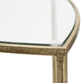 Zlatý odkládací stolek Mauro Ferretti Trimo 41,5x40x80,5 cm