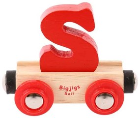 Bigjigs Rail Vagónek dřevěné vláčkodráhy - Písmeno S