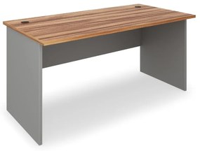 Stůl SimpleOffice 160 x 80 cm, ořech vlašský / šedá