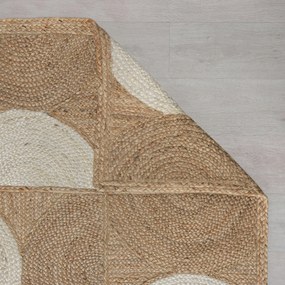 Flair Rugs, Kusový koberec Ella Jute Eclipse Natural/White, 200x290, béžová, chodba / předsíň
