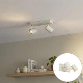 Moderní stropní bodové svítidlo béžové 2-světla nastavitelné - Jeana