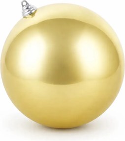 Velká vánoční koule 20 cm, zlatá, matná, UV